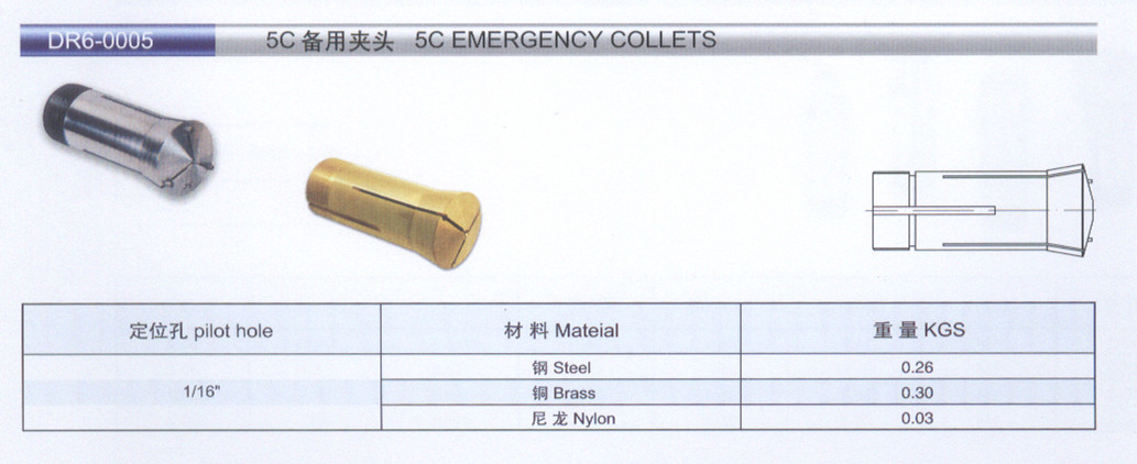5C Emergency Collets Steel Collet Brass Collet Nylon Collet - Buy 5C ...